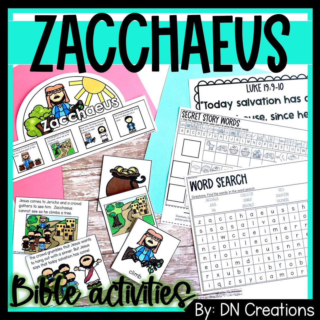 Zacchaeus Bible Activities L Jesus and the Tax Collector Bible Study L ...
