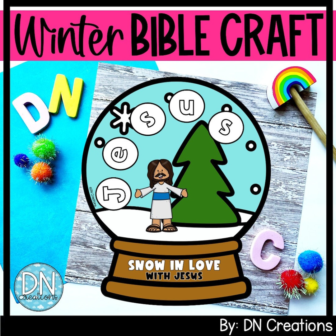 Winter Bible Craft | Snow Globe Craft | Snow in Love With Jesus Craft ...