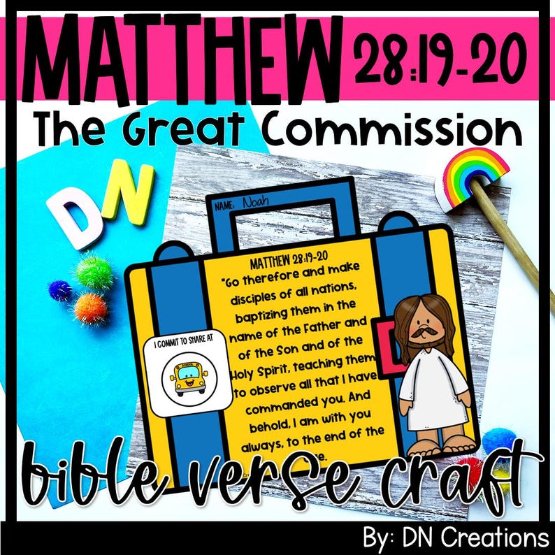 The Great Commission Bible Craft L Great Commission Craft L Go Make ...