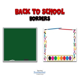 Back to School Clipart Borders, Teacher Resource (digital Download) - Etsy