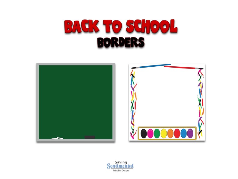 School Borders for Bulletin Boards, School Supplies, Back to School ...