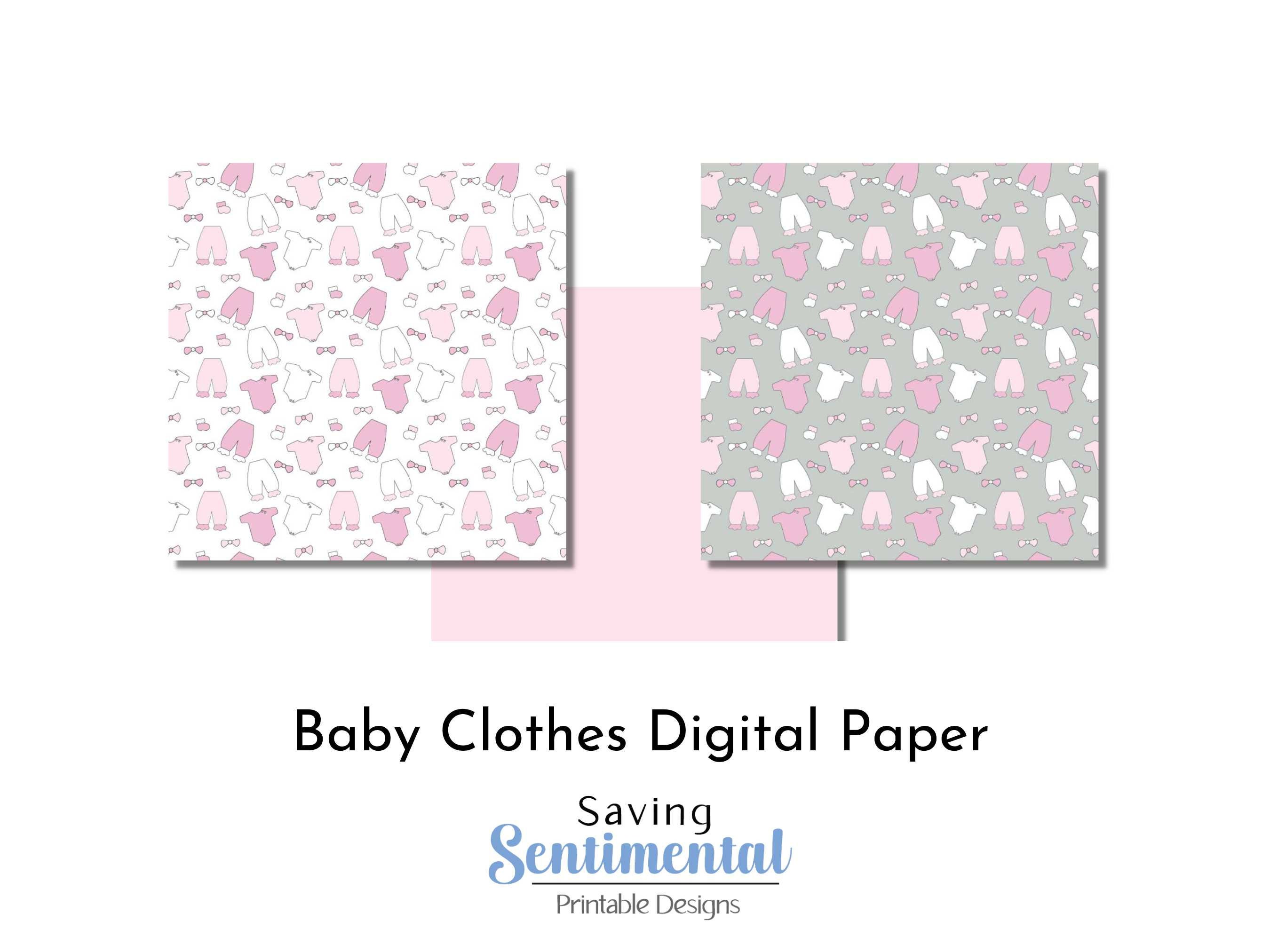 Baby Clipart and Baby Scrapbook Paper, Digital Download - Etsy