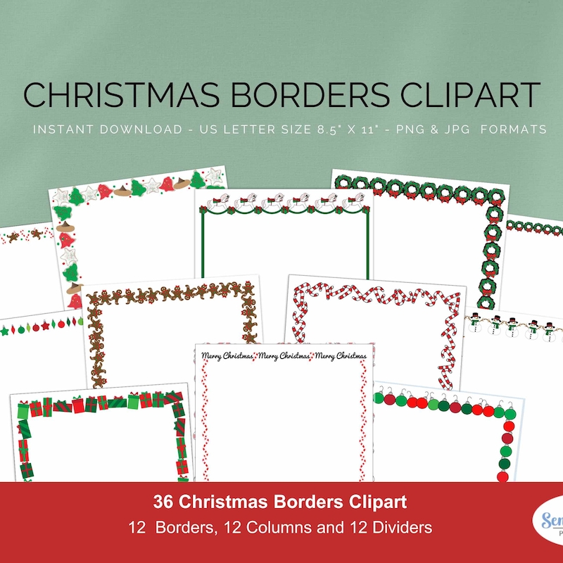 Green Christmas Cliparts - Etsy