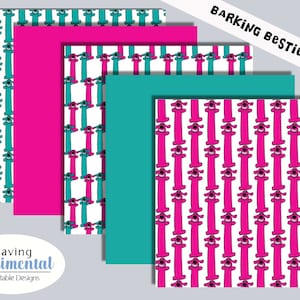 Dog Papers Dog Clipart Puppy Clipart and Plaid Digital Paper - Etsy