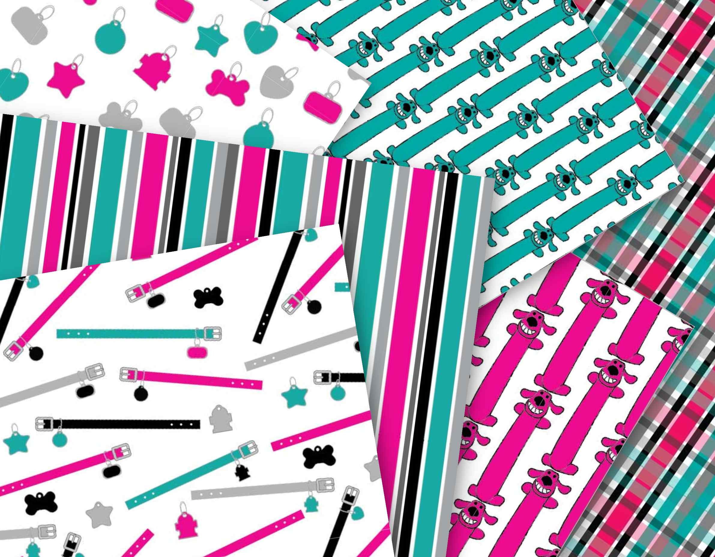 Dog Papers, Dog Clipart, Puppy Clipart and Plaid Digital Paper to Use ...