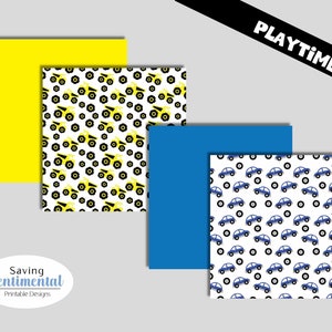 Cars Digital Paper, Toys Clipart, With Teddy Bear Clipart Car Clipart ...