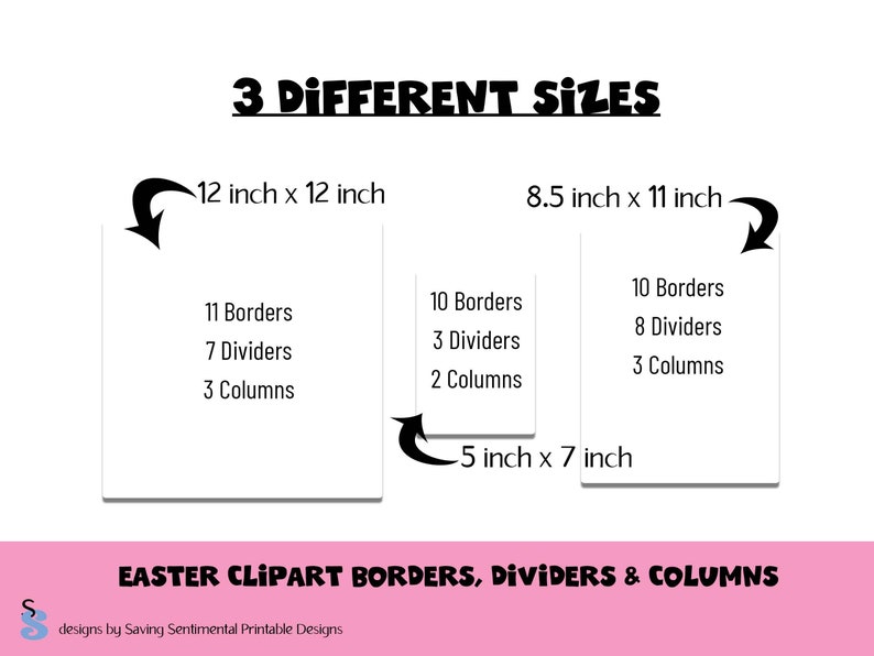 Easter Borders Clipart Easter Frames Dividers Columns Easter PNG ...