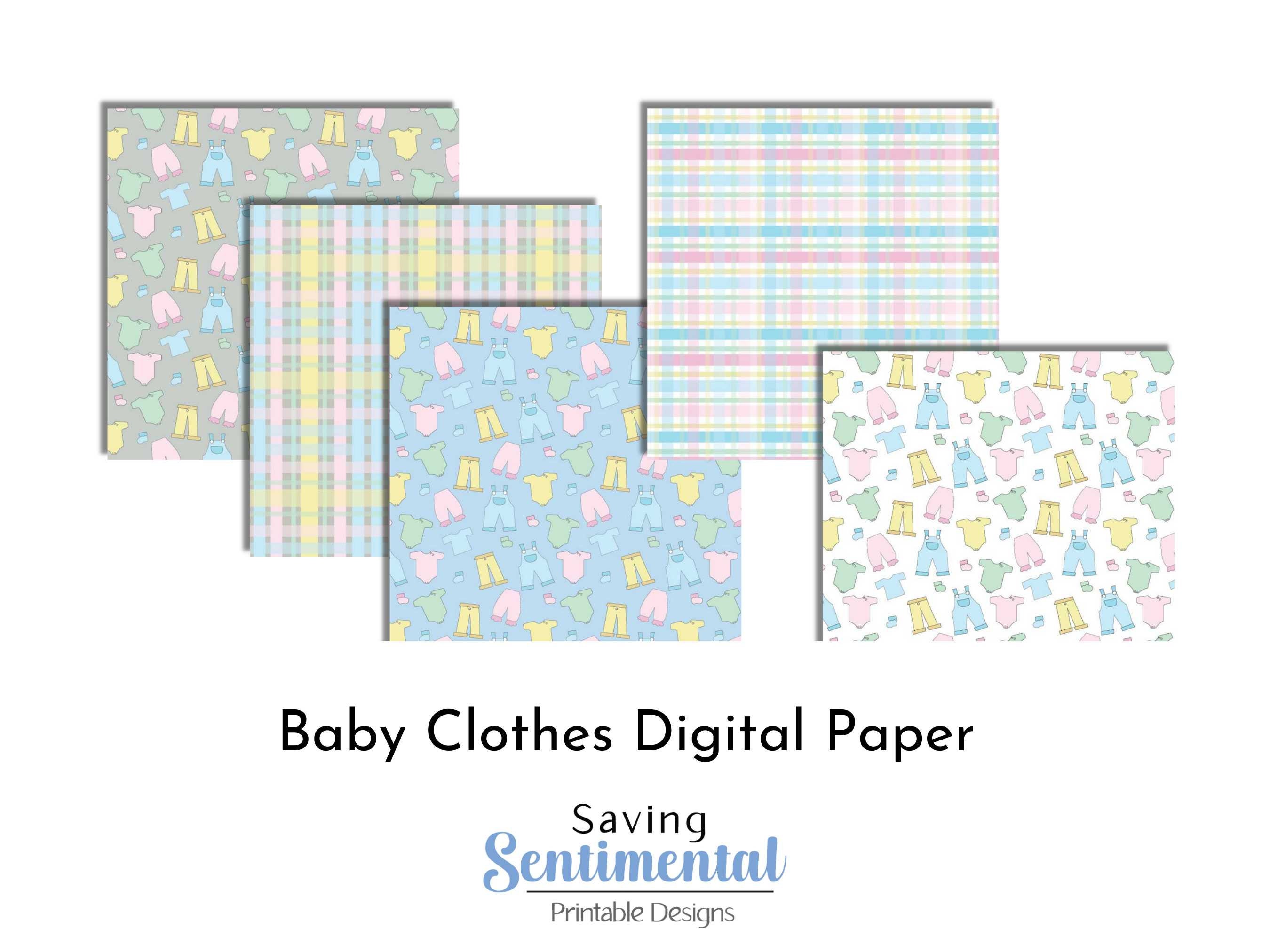 Baby Clipart and Baby Scrapbook Paper, Digital Download - Etsy