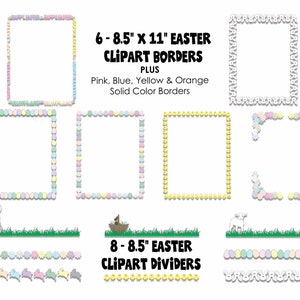 Easter Borders Clipart Easter Frames Dividers Columns Easter PNG ...