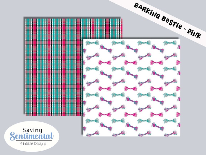 Dog Papers Dog Clipart Puppy Clipart and Plaid Digital Paper - Etsy