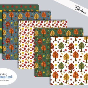 Fall Digital Paper, Autumn Digital Paper, Fall Background, Fall ...