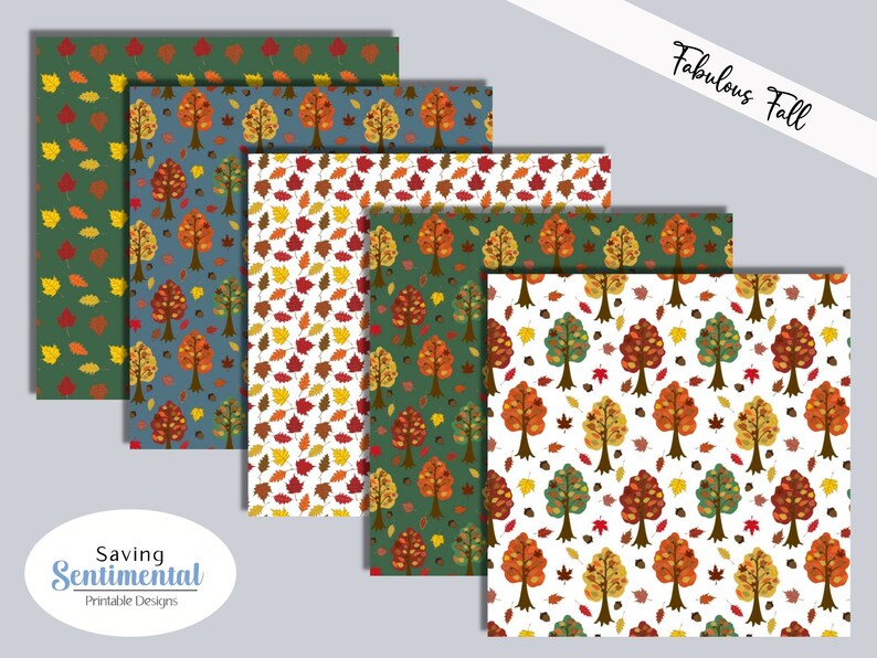 Fall Digital Paper, Autumn Digital Paper, Fall Background, Fall ...