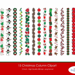 Christmas Borders Clipart: 45 Holiday Page Dividers (digital Download ...