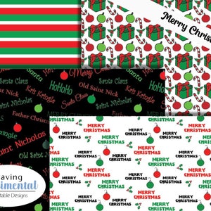 Christmas Digital Papers and Christmas Clipart, Instant Download ...