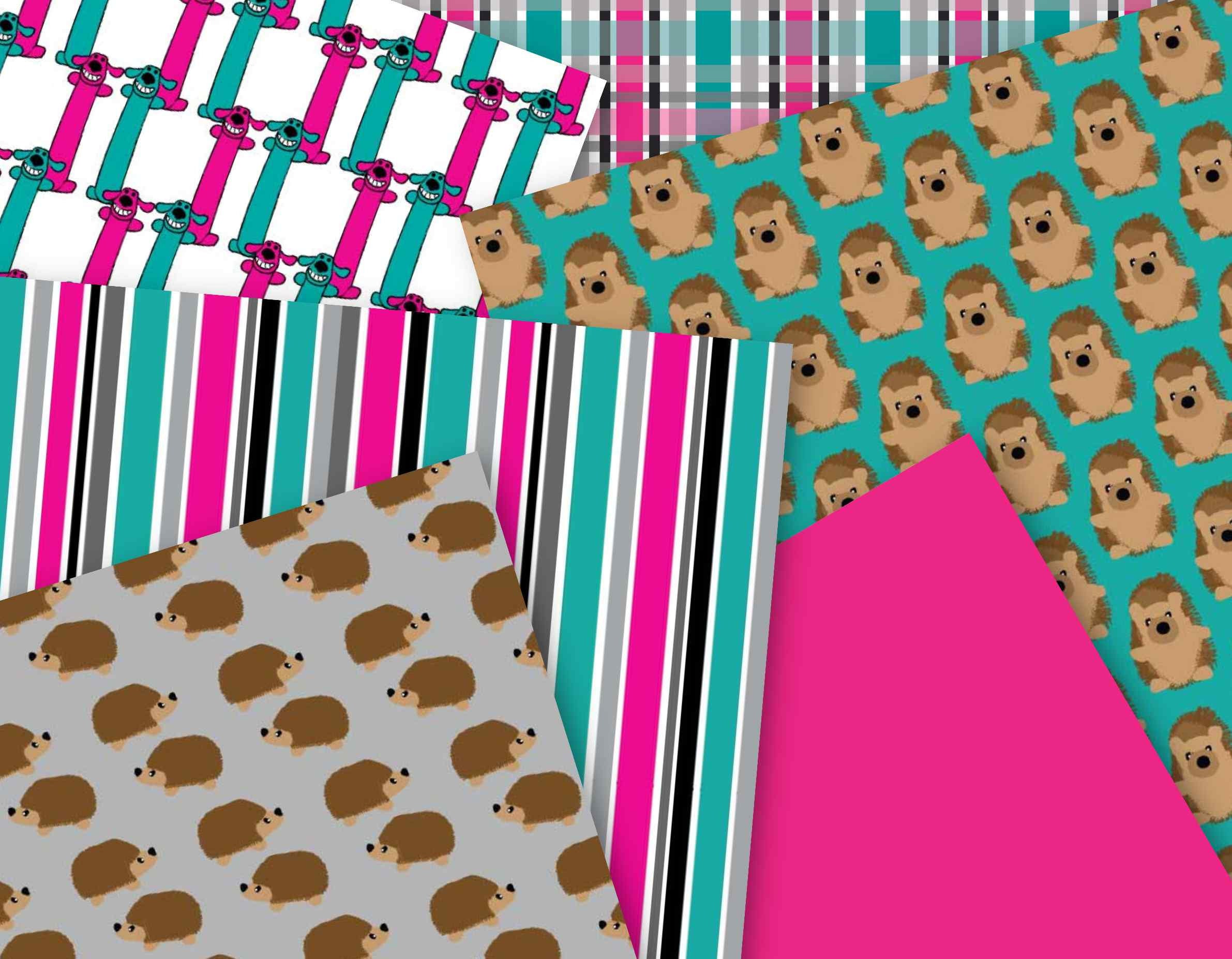 Dog Papers, Dog Clipart, Puppy Clipart and Plaid Digital Paper to Use ...