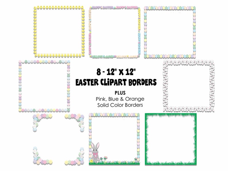 Easter Borders Clipart Easter Frames Dividers Columns Easter PNG ...