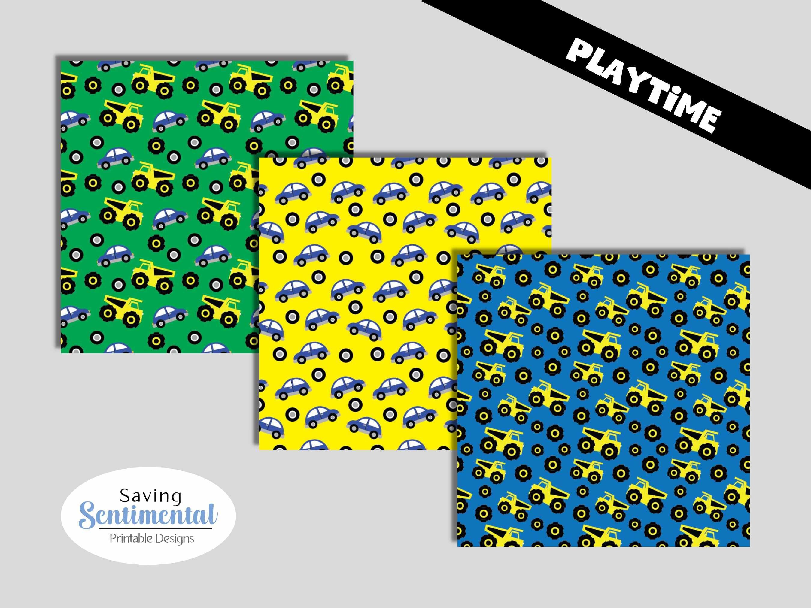 Cars Digital Paper, Toys Clipart, With Teddy Bear Clipart Car Clipart ...