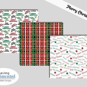 Christmas Digital Papers and Christmas Clipart, Instant Download ...