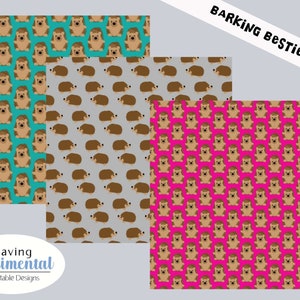 Dog Papers Dog Clipart Puppy Clipart and Plaid Digital Paper - Etsy