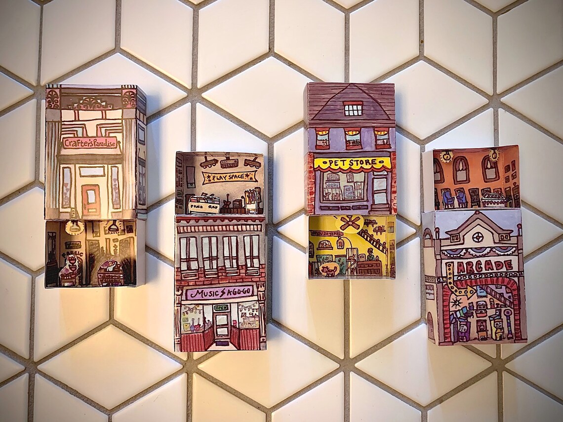 Tiny Stories Cut & Fold Matchbox Dioramas - Etsy