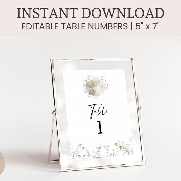 Moon Table Numbers - Etsy