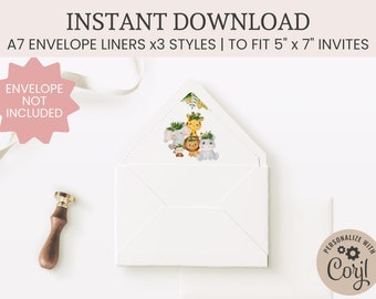 Printable Envelope Safari - Etsy