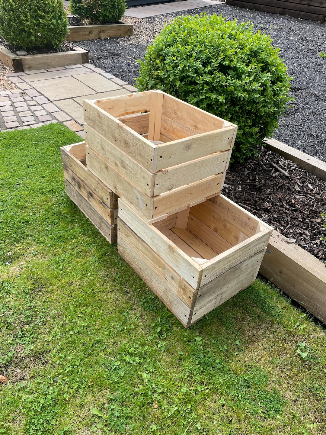 Wooden Apple Crates Rustic UK Recycled Timber Boxes Apple Crates - Etsy