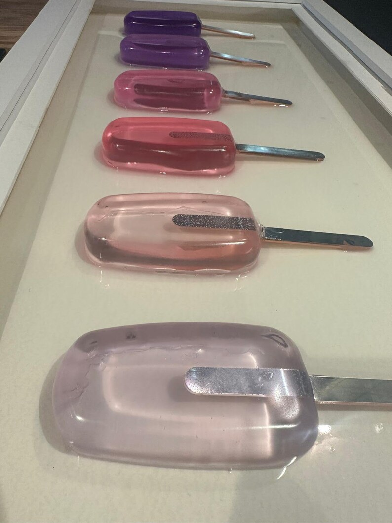 6 Delicious Ice Lollies in Colour Gradients Resin Art UK Seller - Etsy