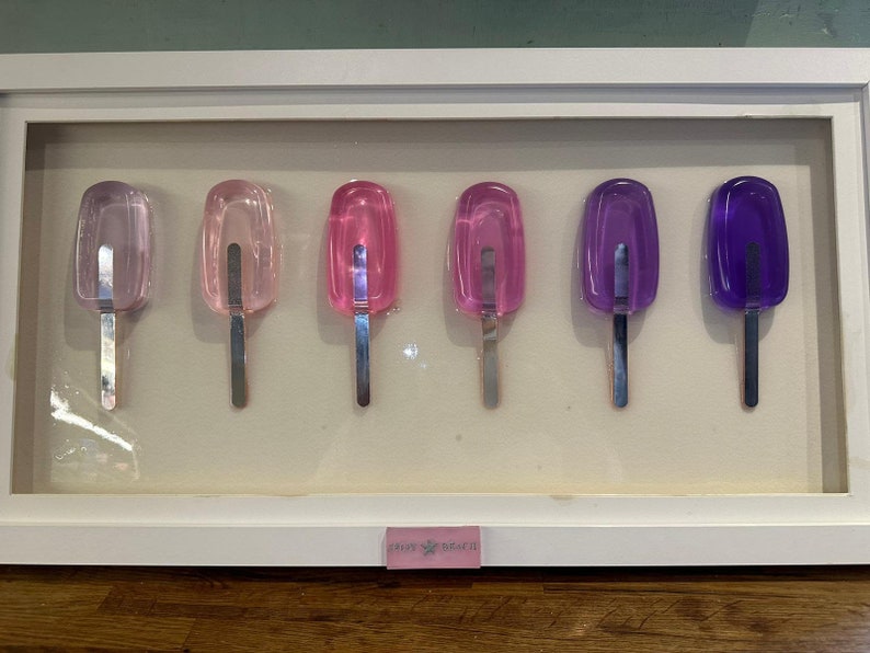 6 Delicious Ice Lollies in Colour Gradients Resin Art UK Seller - Etsy