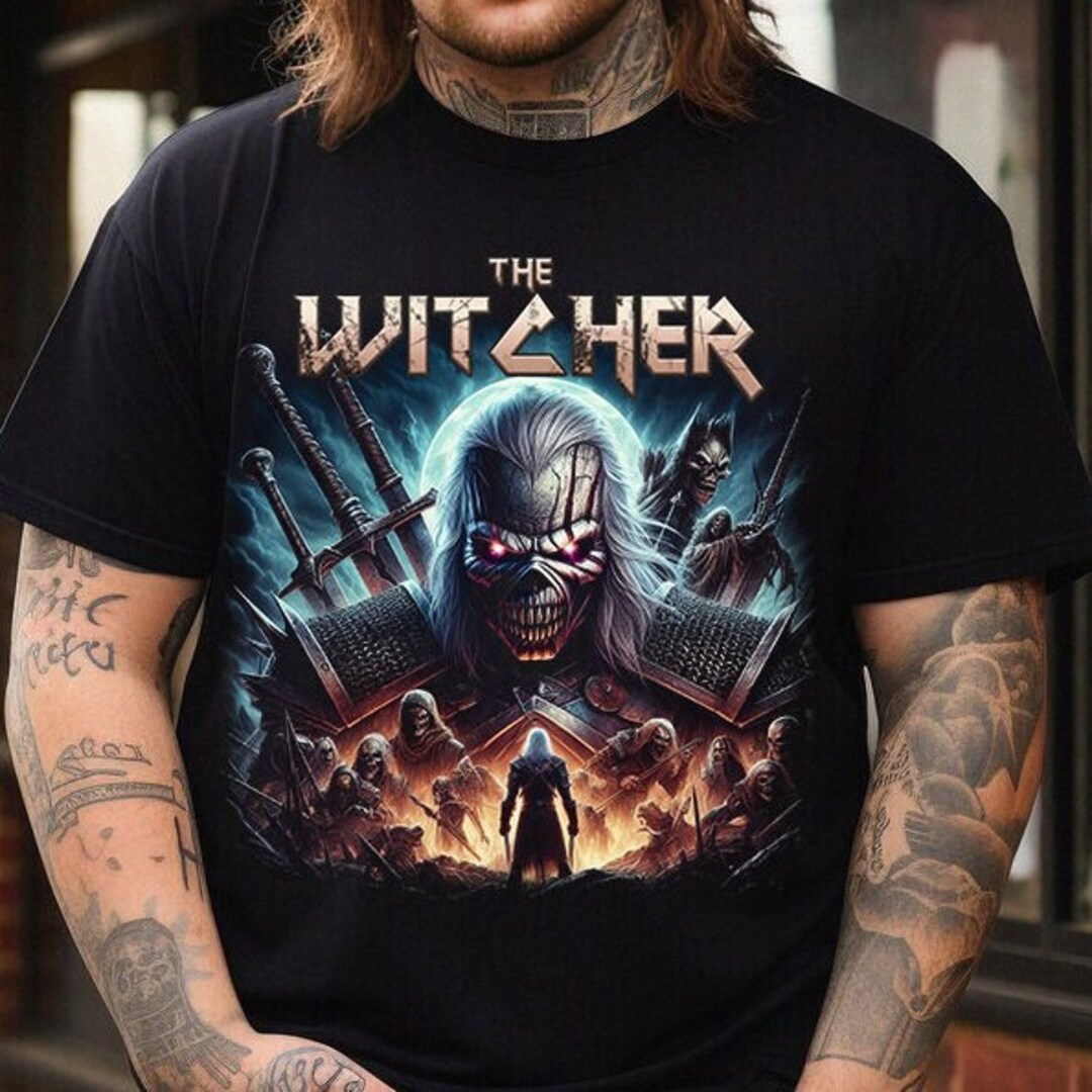 Limited Geralt of Rivia Shirt, the Witcher Wild Hunt 90s Retro Graphic ...