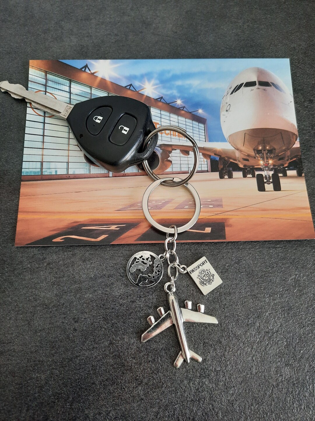 Keyring Airplane World Passport Pilot Holiday Airline Airbus BOEING - Etsy