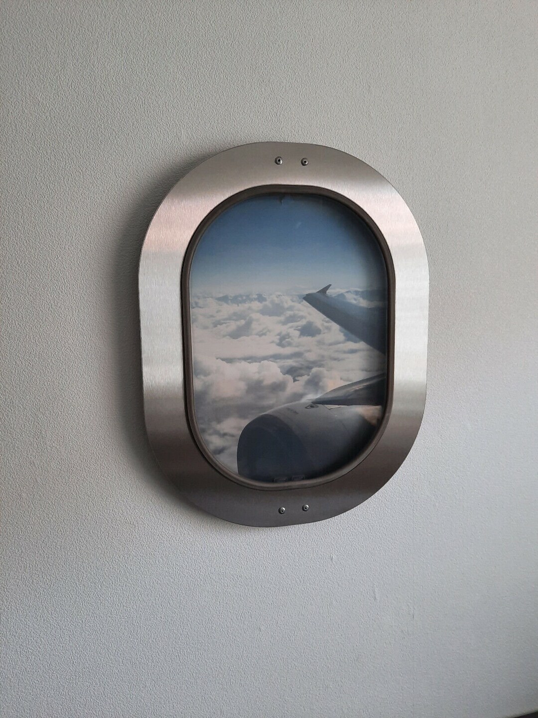 Original Airbus A340 Window in Stainless Steel Frame Oval Picture Frame ...