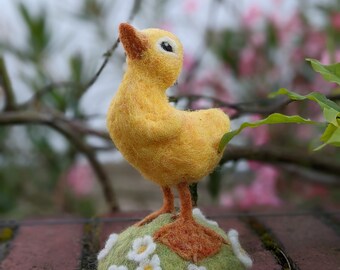Felted Duck, Miniature Duck, Felted Farm Animals, Felt Toys, Natural ...