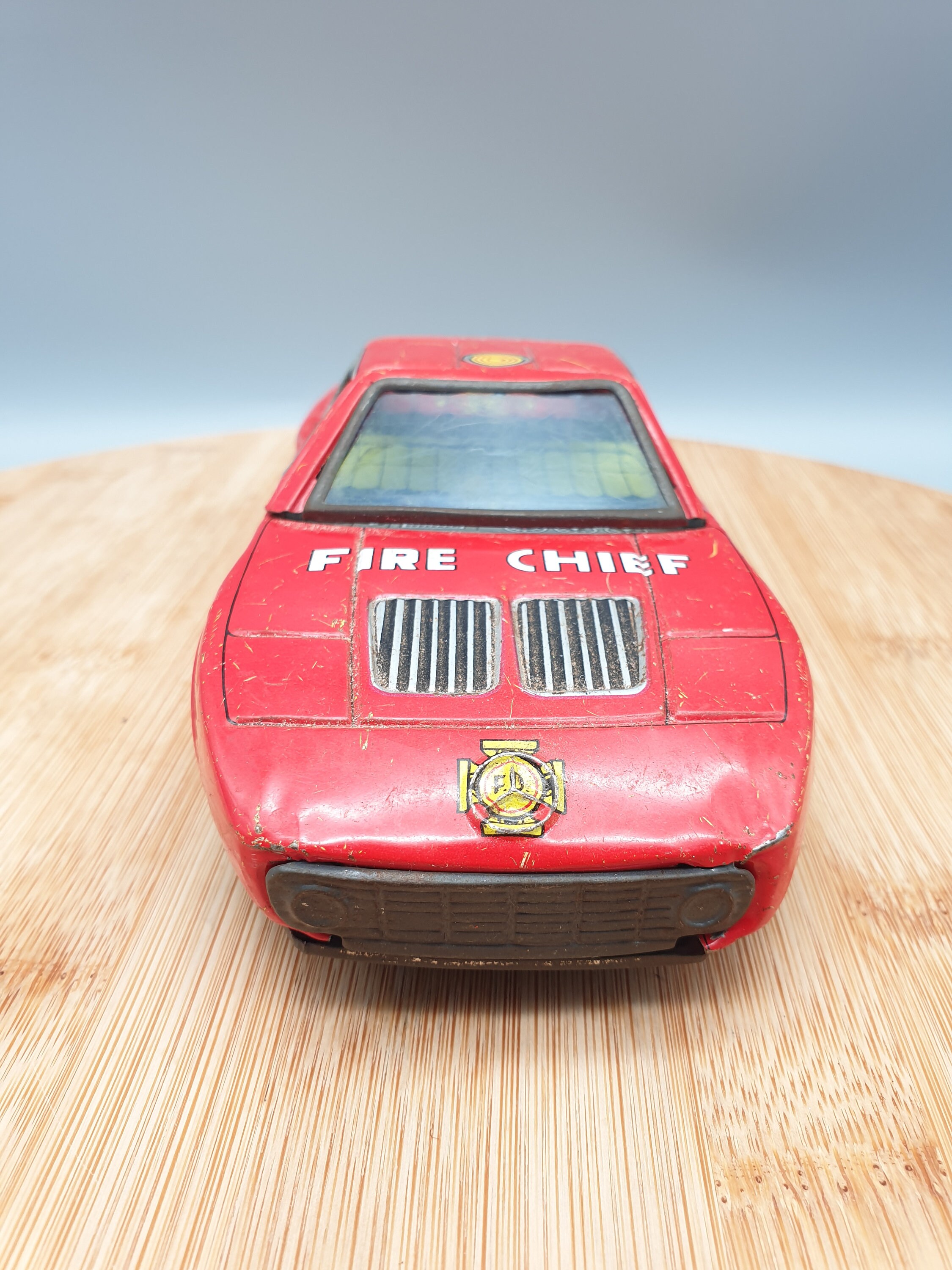 Tin Toys Yone Made in Japan. Fire Chief - Etsy