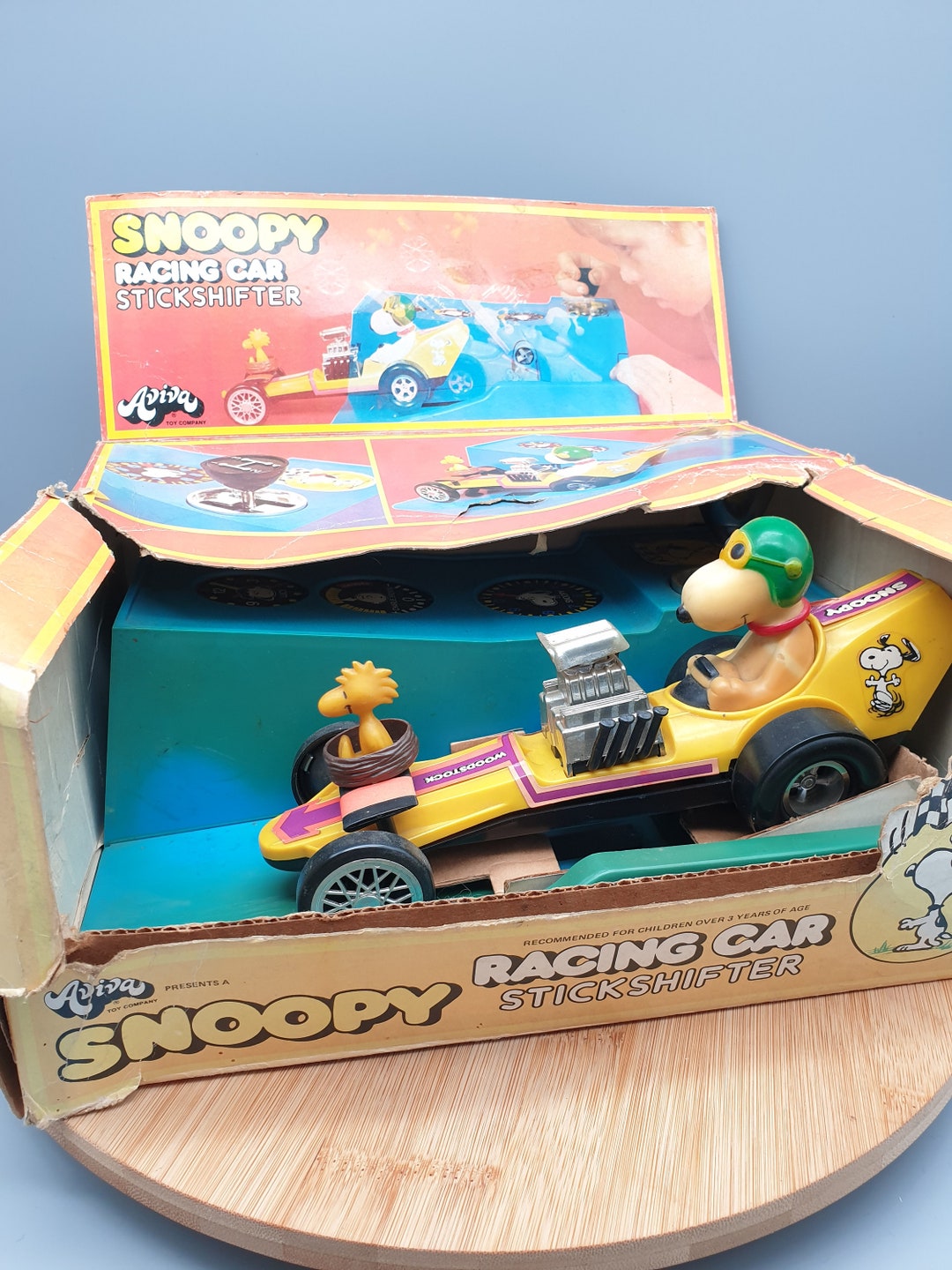 Aviva Toy Snoopy Racing Car Stickshifter 1972. WORLDWIDE SHIPPING. - Etsy