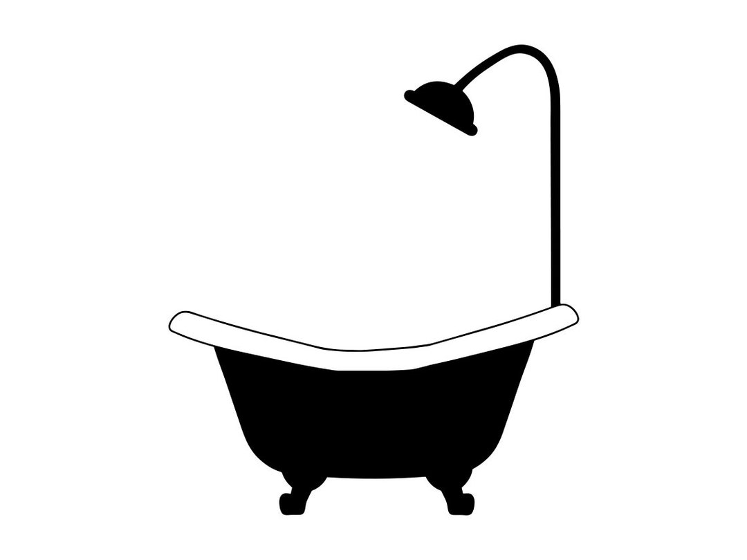 Bath Tub SVG 2, Bath Svg, Shower Svg, Bath Tub Clipart, Bath Tub Files ...