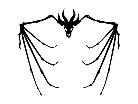 Dragon Skeleton SVG 2 Dragon Svg Dragon Clipart Dragon - Etsy