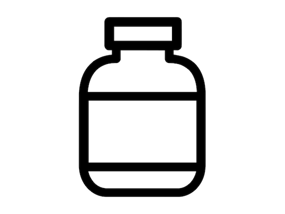 Medicine Bottle Outline SVG Pills Bottle Svg Medication - Etsy