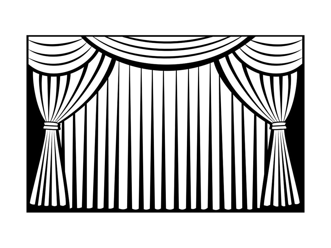 Curtains SVG, Stage Svg, Curtains Clipart, Curtains Files for Cricut ...