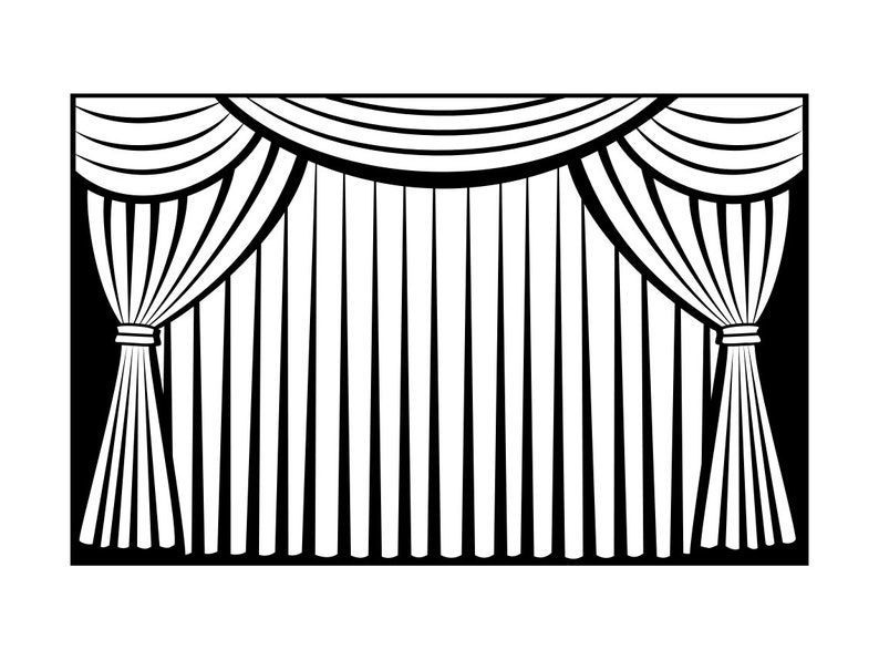 Curtains SVG, Stage Svg, Curtains Clipart, Curtains Files for Cricut ...