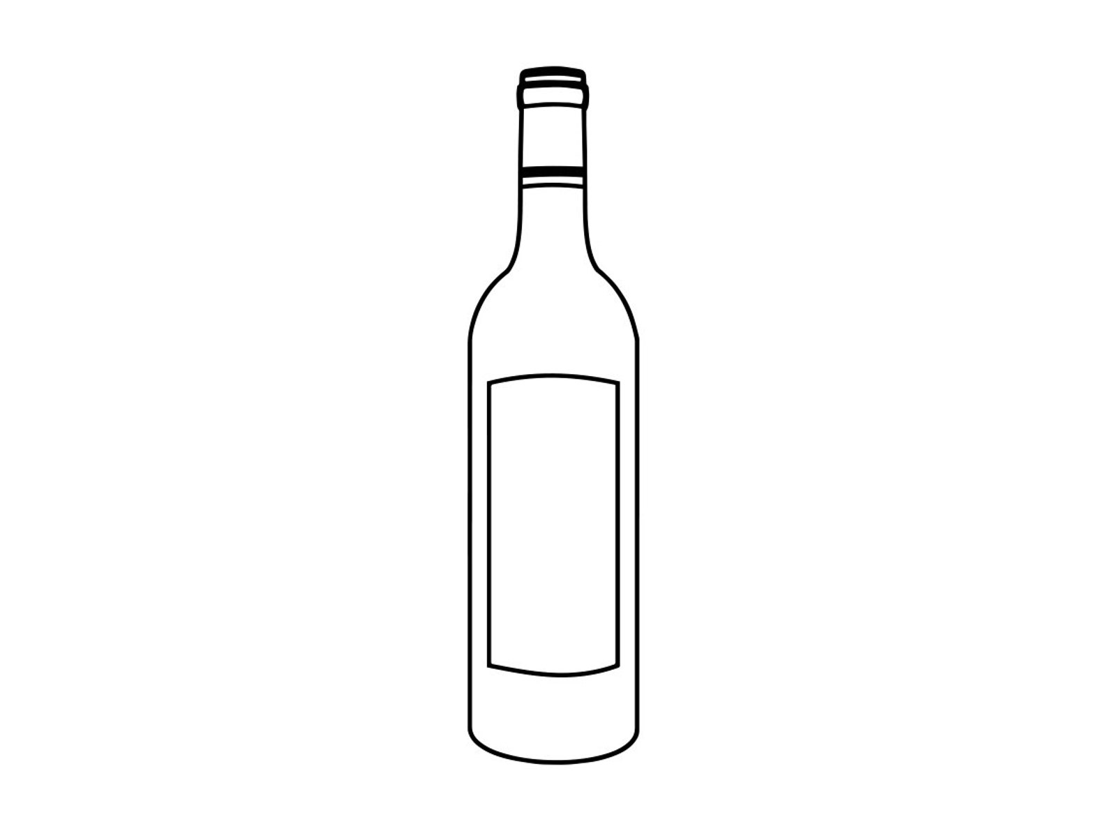Wine Bottle Outline #2 SVG, Alcohol Bottle SVG, Wine Bottle Clipart ...
