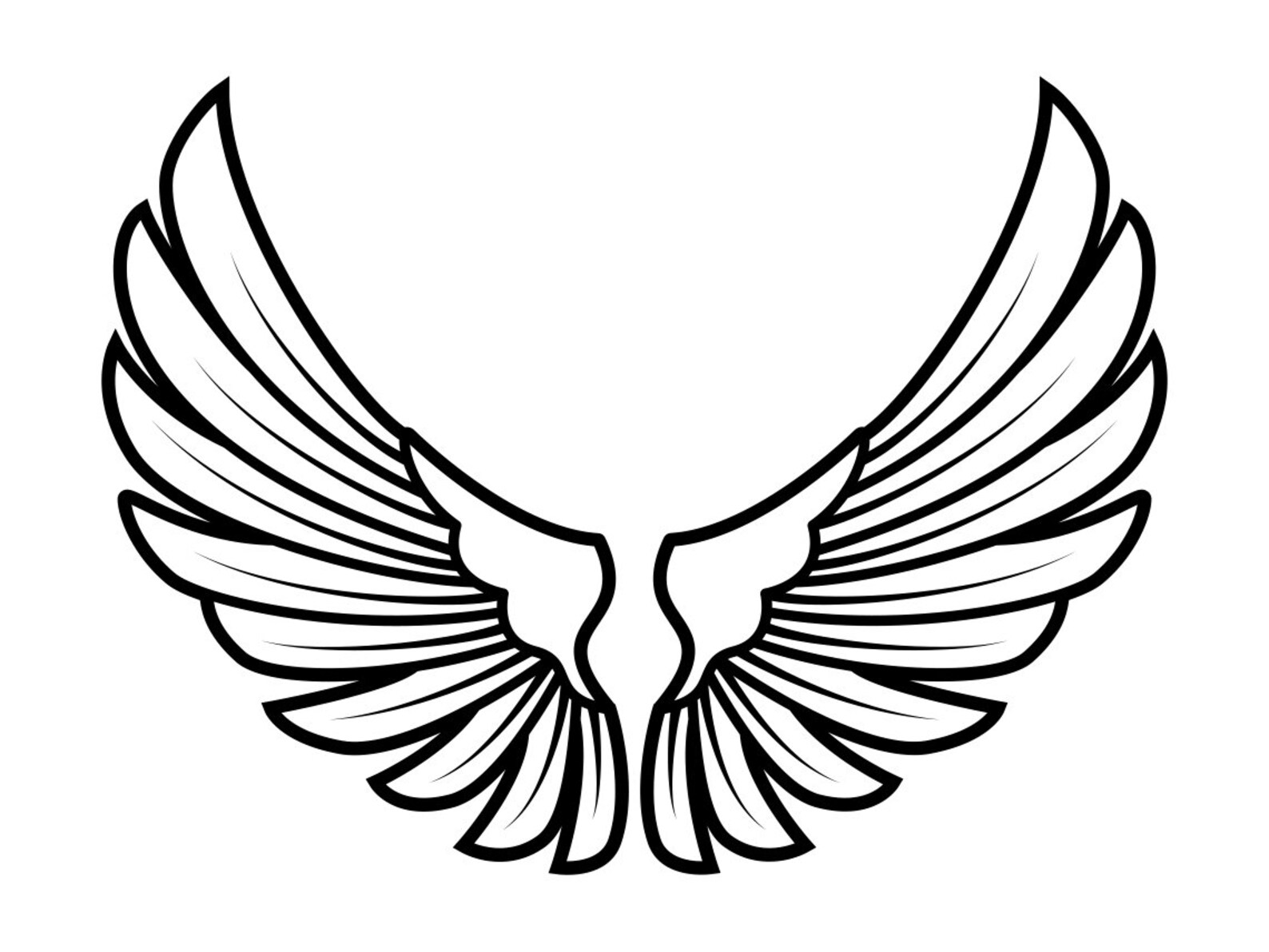 Wings 2 SVG Wings SVG Wings Clipart Wings Files for - Etsy