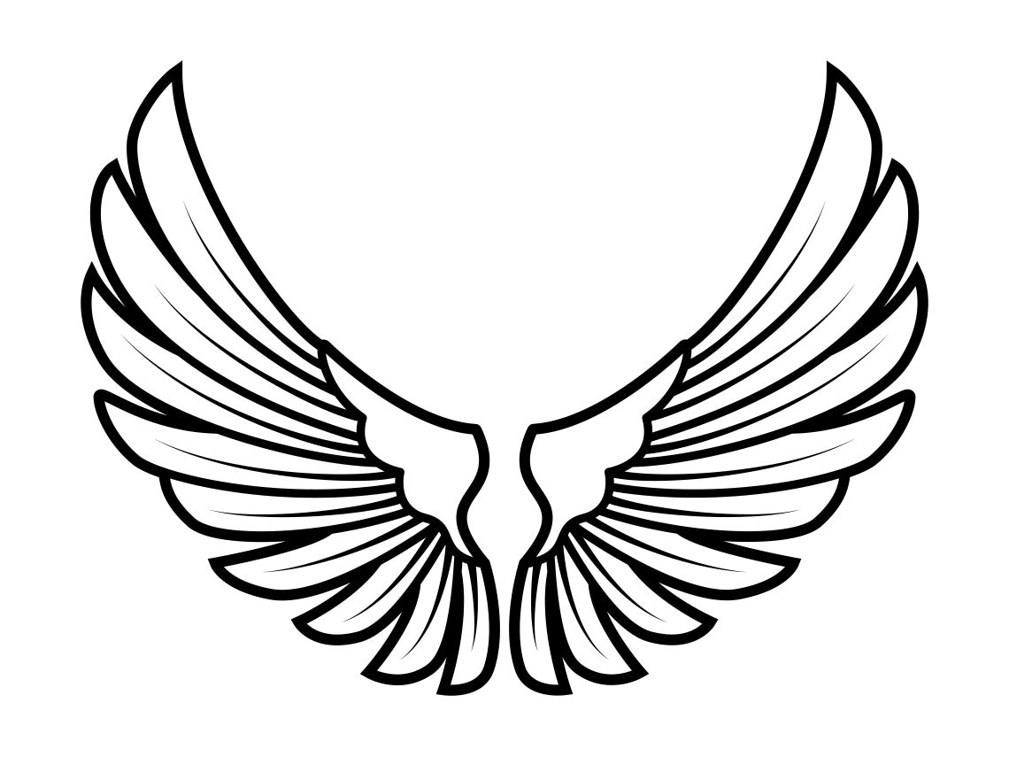 Wings #2 SVG, Wings SVG, Wings Clipart, Wings Files for Cricut, Wings ...