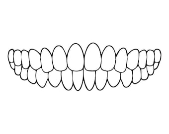Tiger Teeth SVG File, Tiger Teeth DXF, Tiger Teeth Png, Tiger Teeth ...