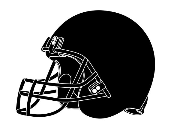 Black Football Helmet Clip Art