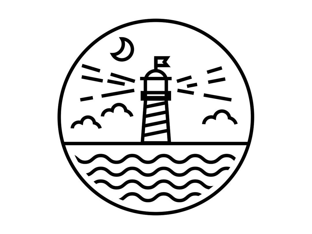 Lighthouse Outline SVG, Nautical Svg, Lighthouse Clipart, Lighthouse ...