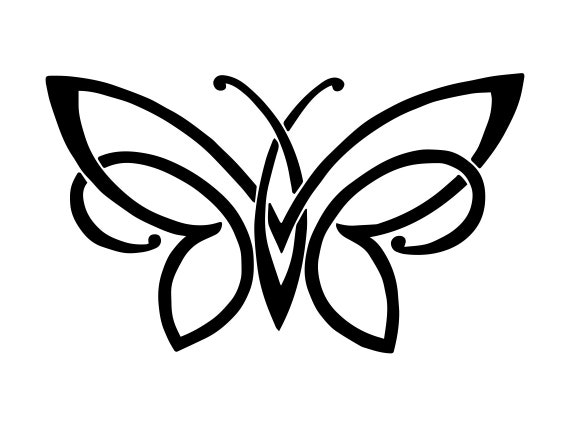 Butterfly Outline 3 SVG Butterfly SVG Butterfly Clipart - Etsy UK