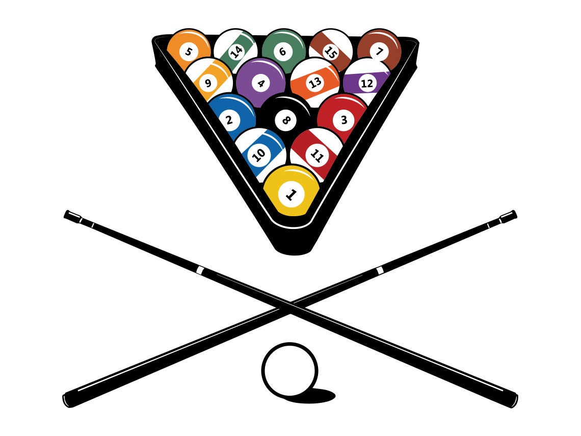 Billiards Svg Snooker Svg Pool Billiards Clipart Billiards - Etsy