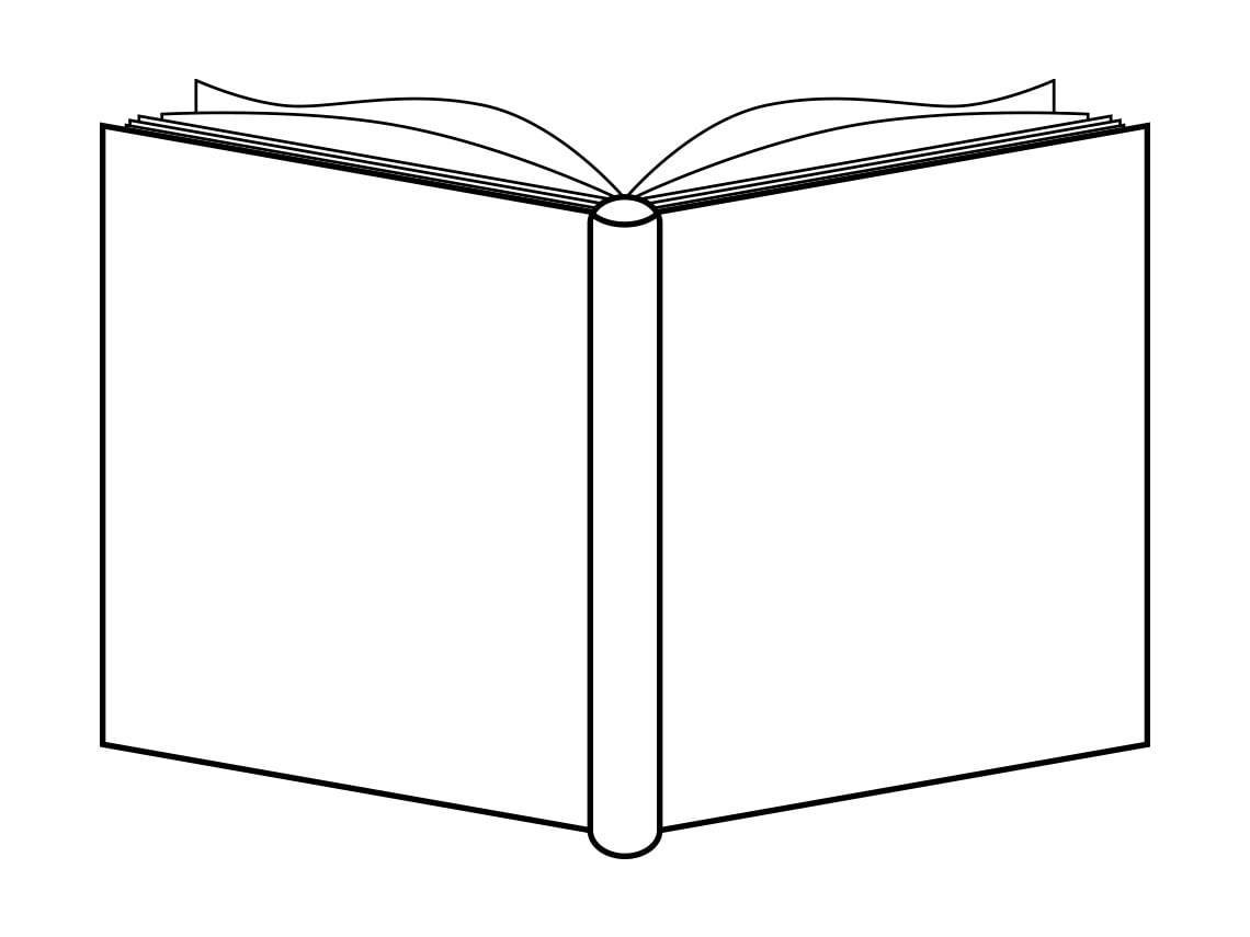 Book Outline #5 SVG, Book Svg, Book Clipart, Book Files for Cricut ...