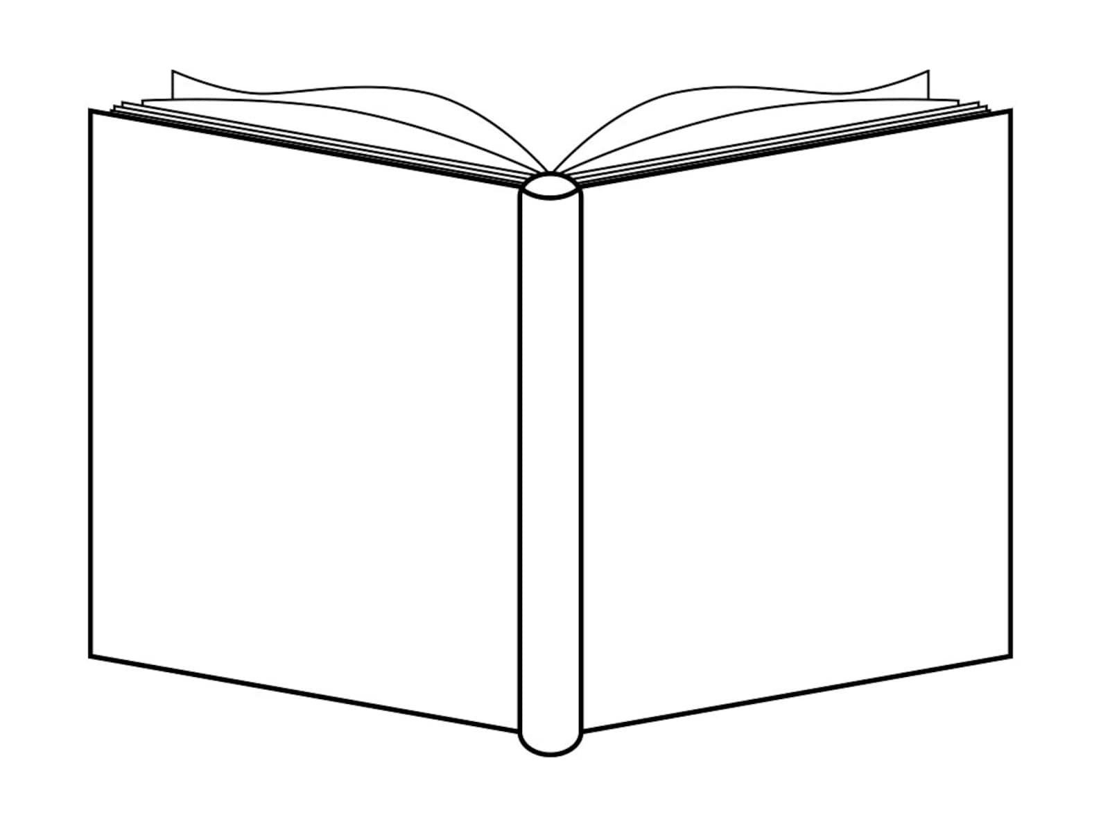 Book Outline #5 SVG, Book Svg, Book Clipart, Book Files for Cricut ...